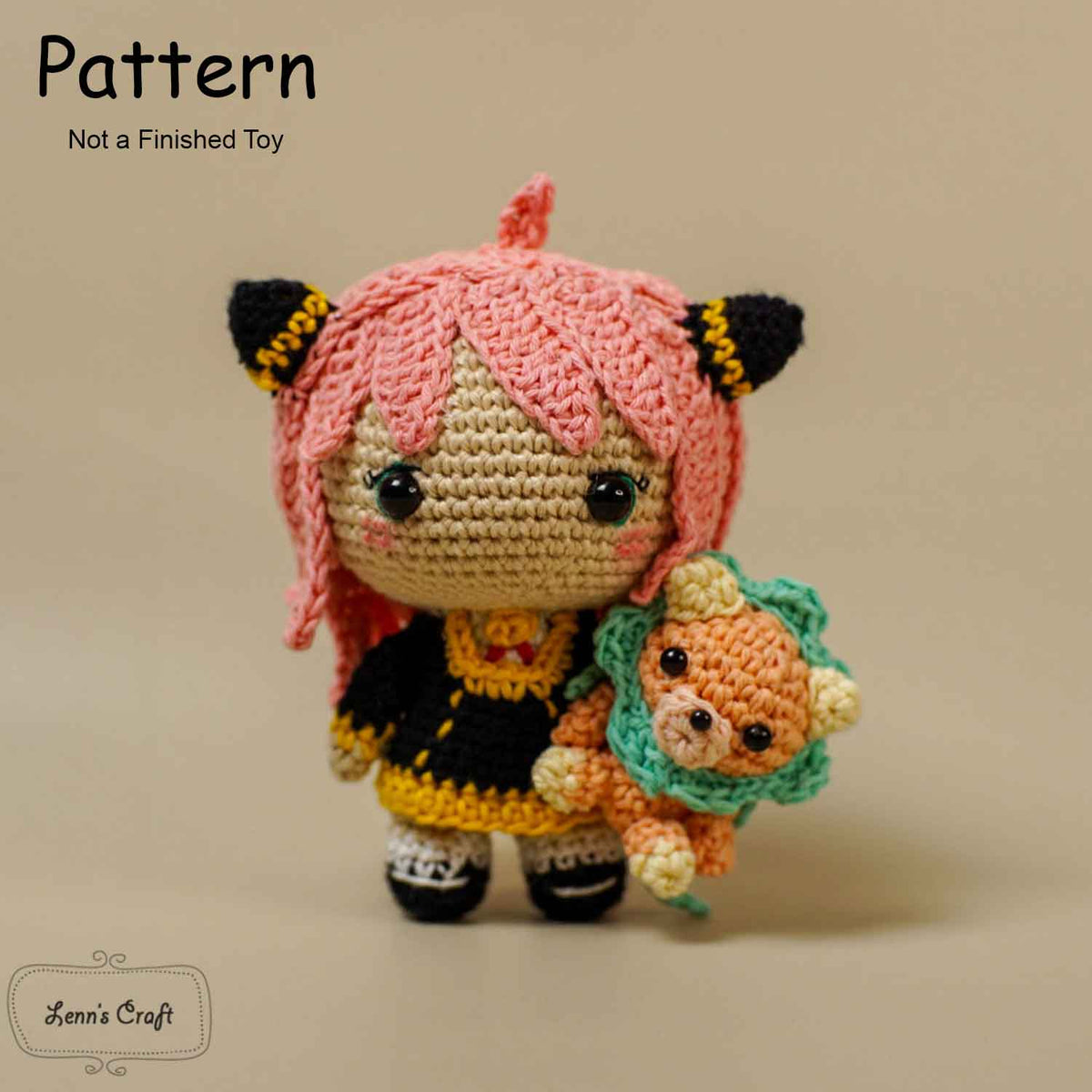 Anya Forger Spy X Family amigurumi crochet pattern easy amigurumi ...