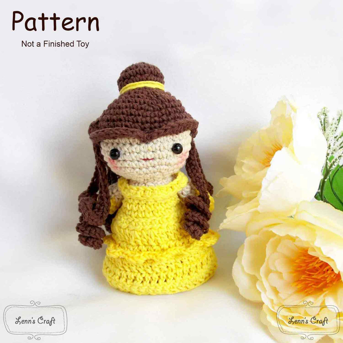 Chibi Princess Belle amigurumi crochet pattern- free amigurumi crochet ...