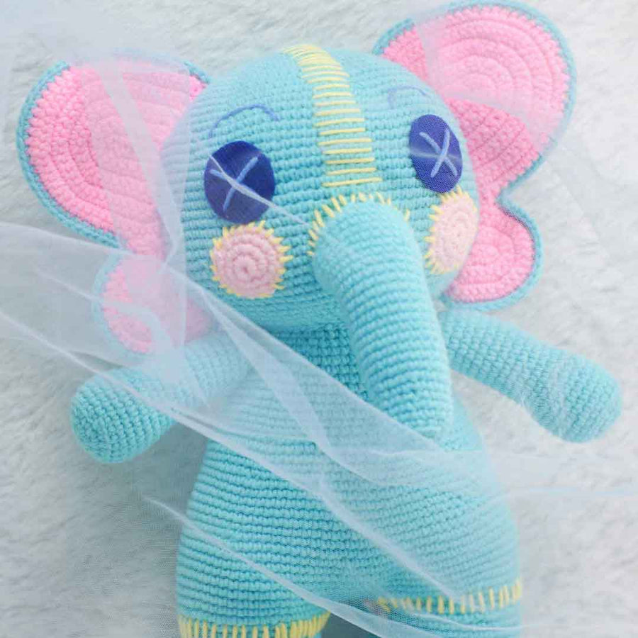 Ello cocomelon elephant handmade crochet plush – Lenns Craft